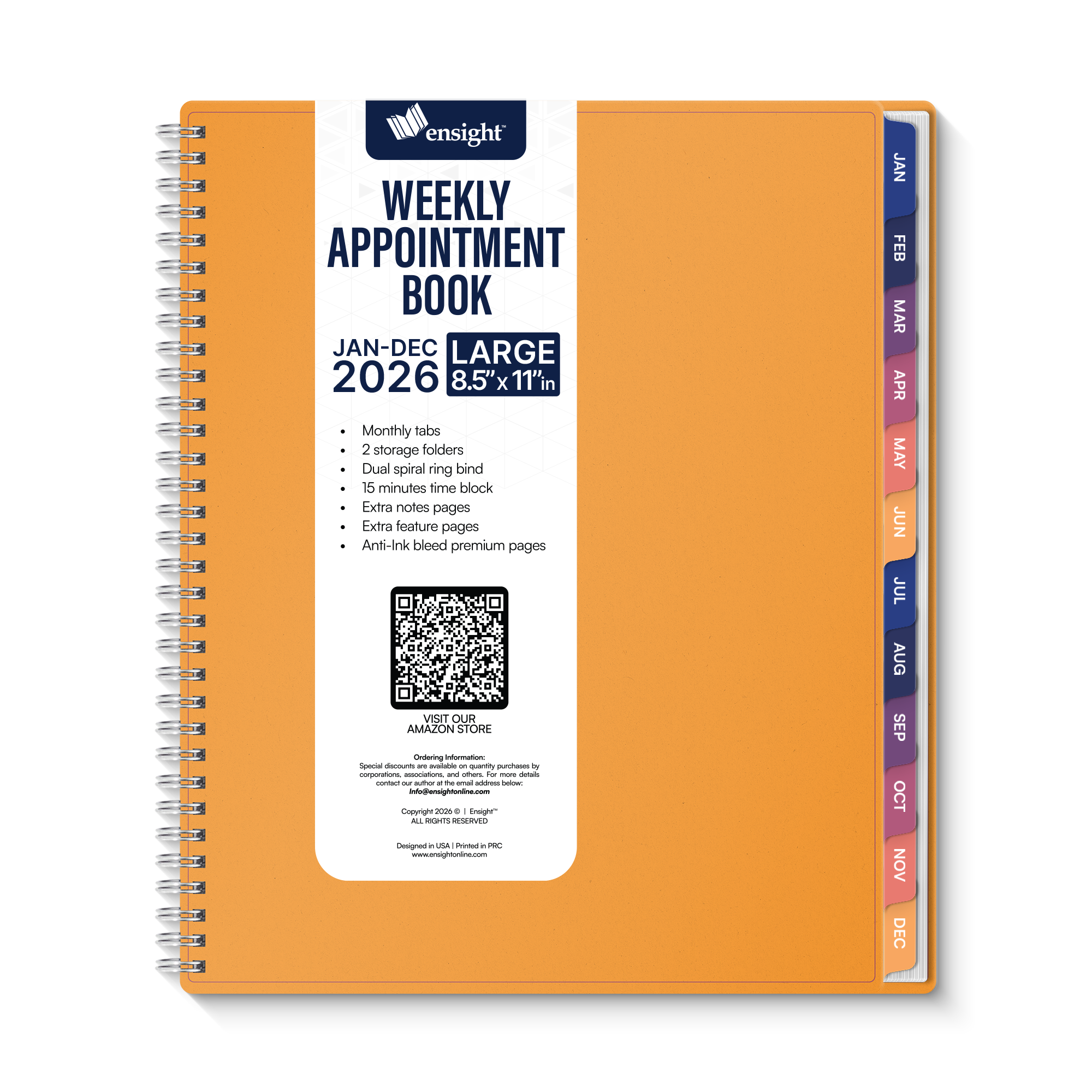 2026 Jan-Dec Appointment Book & Planner – Ensight Office Supplies