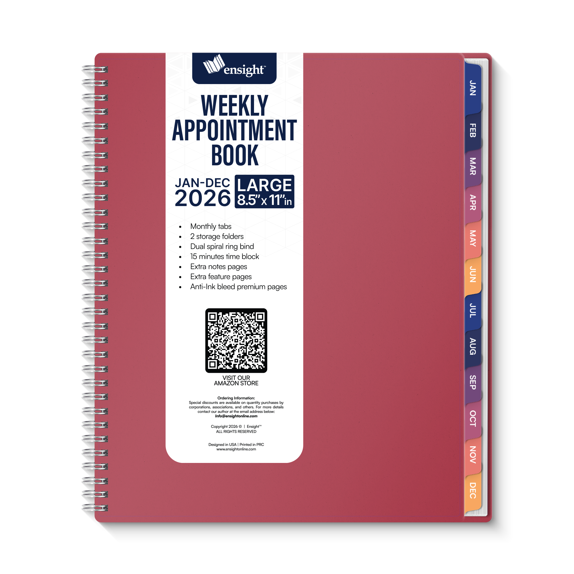 2026 Jan-Dec Appointment Book & Planner – Ensight Office Supplies