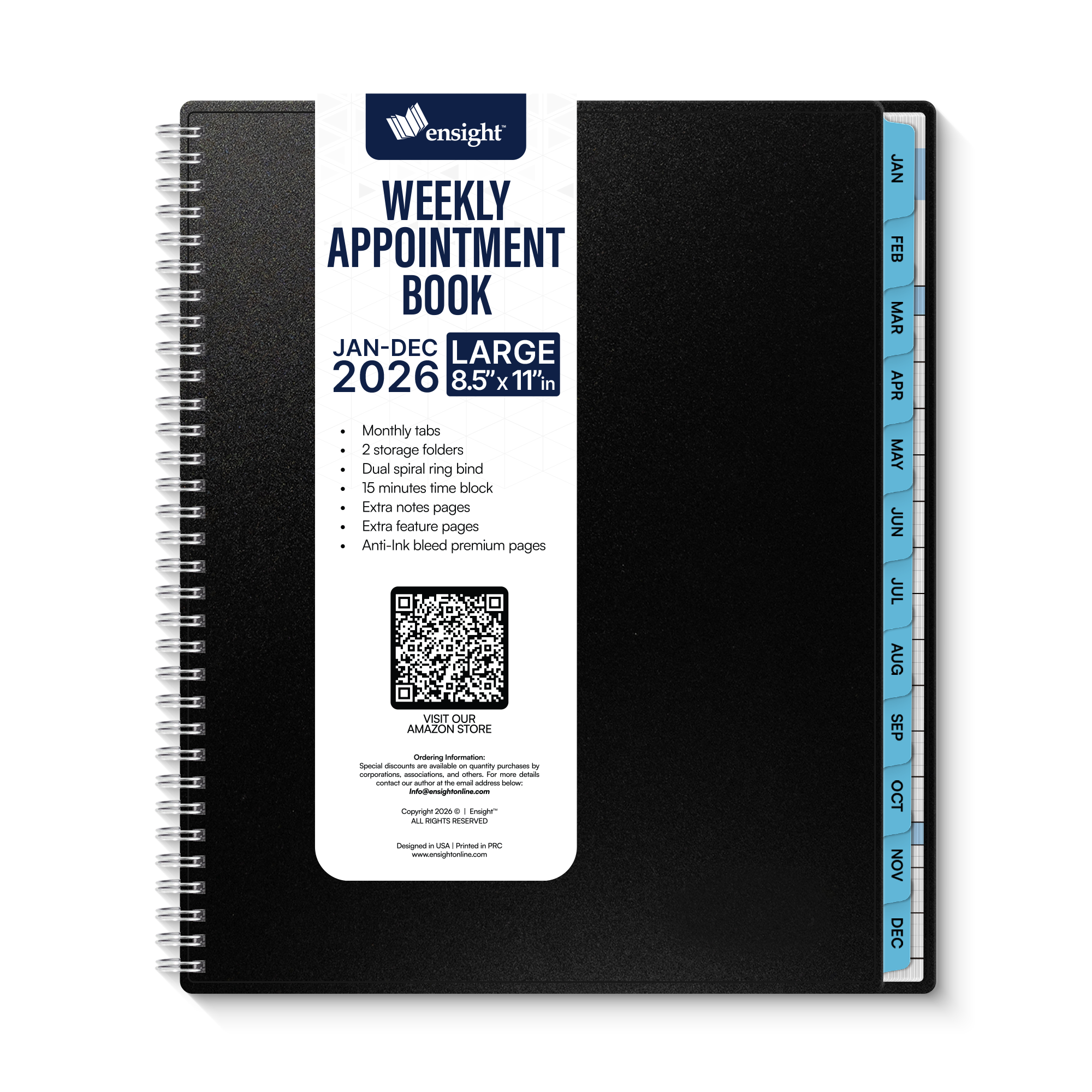 2026 Jan-Dec Appointment Book & Planner – Ensight Office Supplies